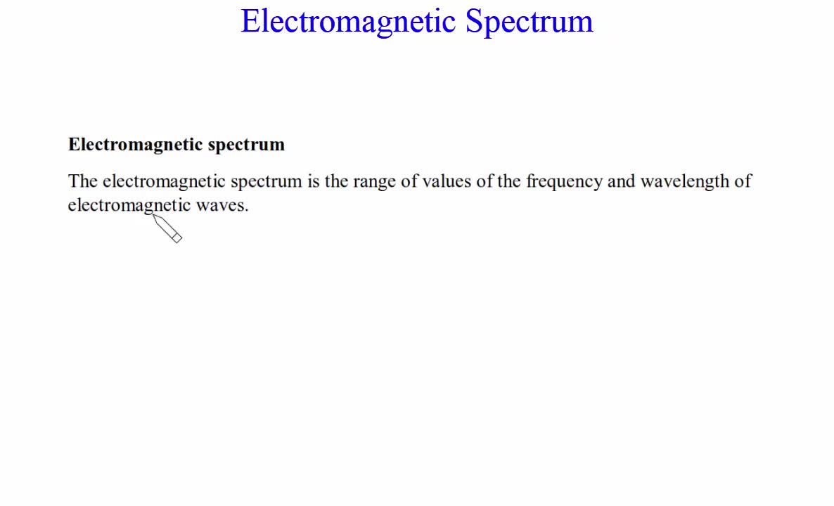 Electromagnetic Spectrum Definition