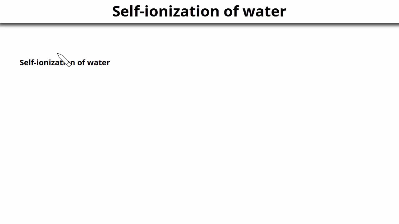Self Ionization